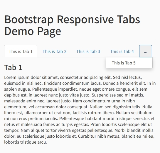 jQuery를 사용하여 반응형 접이식 Bootstrap 탭 만들기 : happycgi